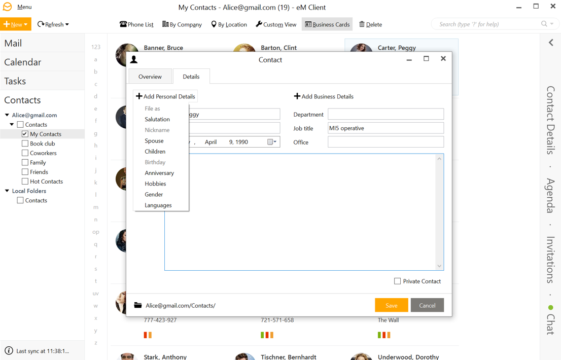 Em client conversation view - siamlader